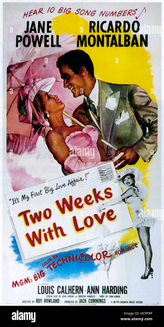 TWO WEEKS WITH LOVE, from left: Jane Powell, Ricardo Montalban, bottom ...