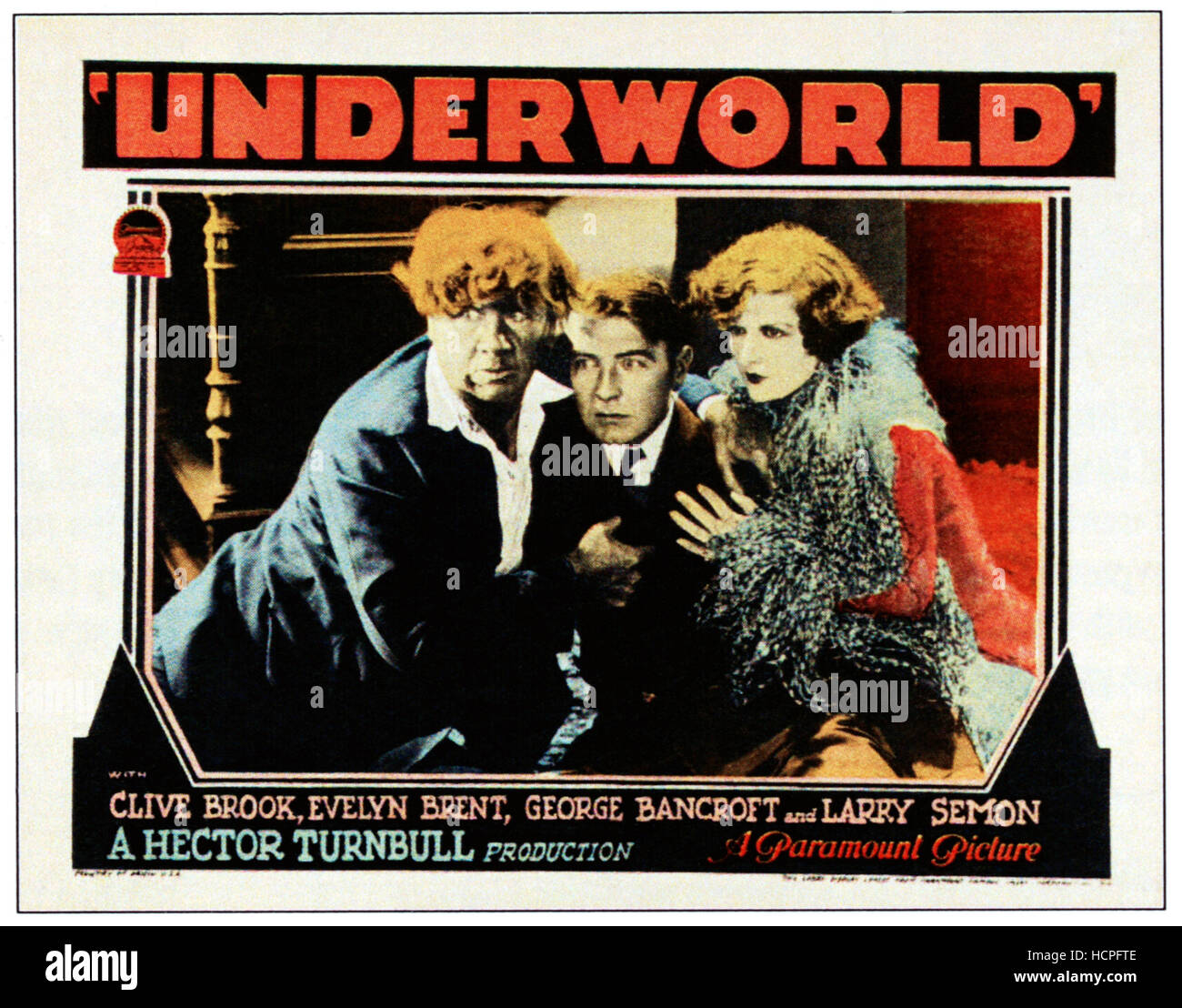 UNDERWORLD, from left: George Bancroft, Clive Brook, Evelyn Brent on ...