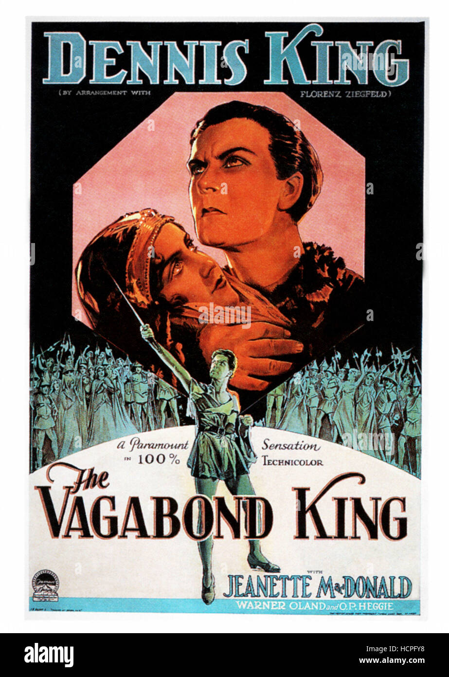 THE VAGABOND KING, top l-r: Jeanette MacDonald, Dennis King, bottom ...