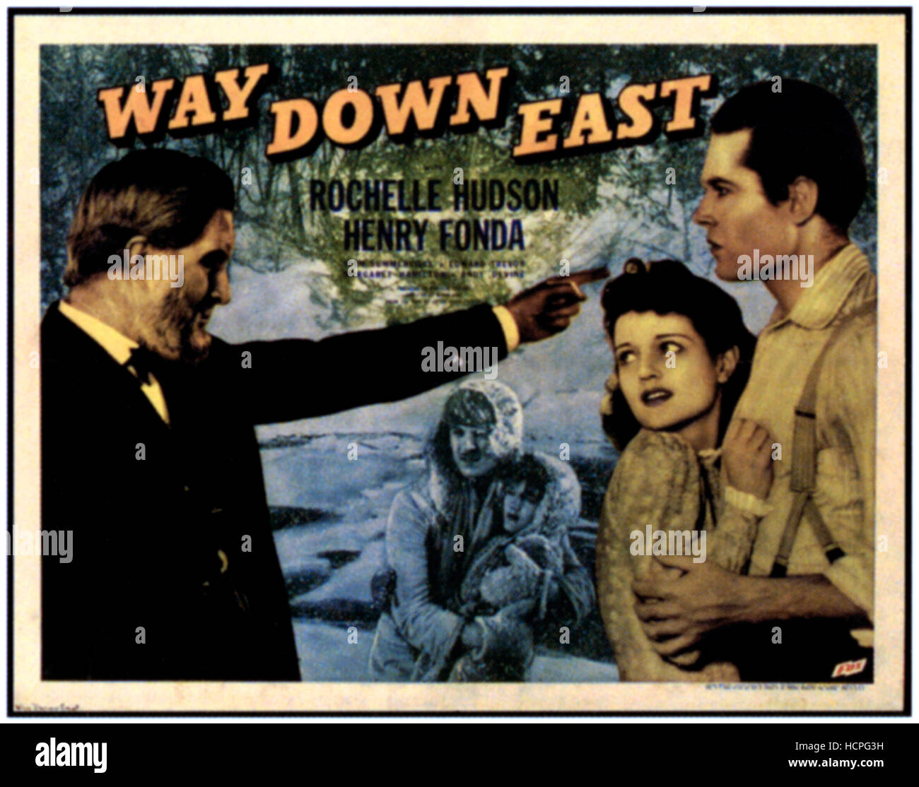 WAY DOWN EAST, left: Russell Simpson,(inset): Henry Fonda, front right ...
