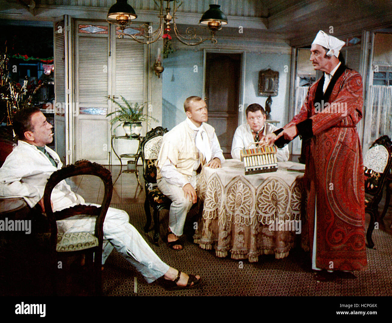 WE'RE NO ANGELS, Humphrey Bogart, Aldo Ray, Peter Ustinov, Basil ...