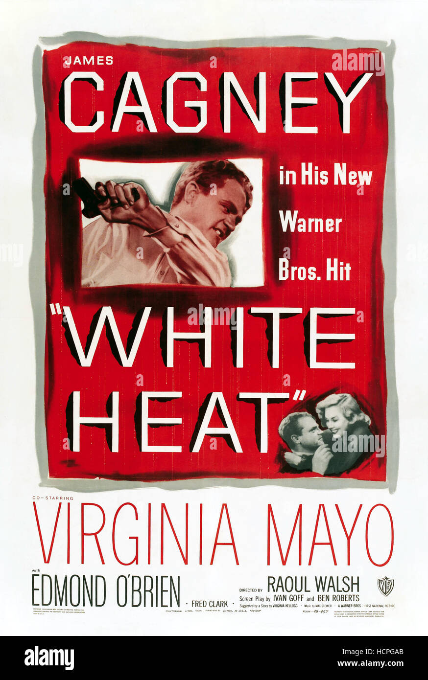 WHITE HEAT, US poster art, top: James Cagney, bottom from left: James ...