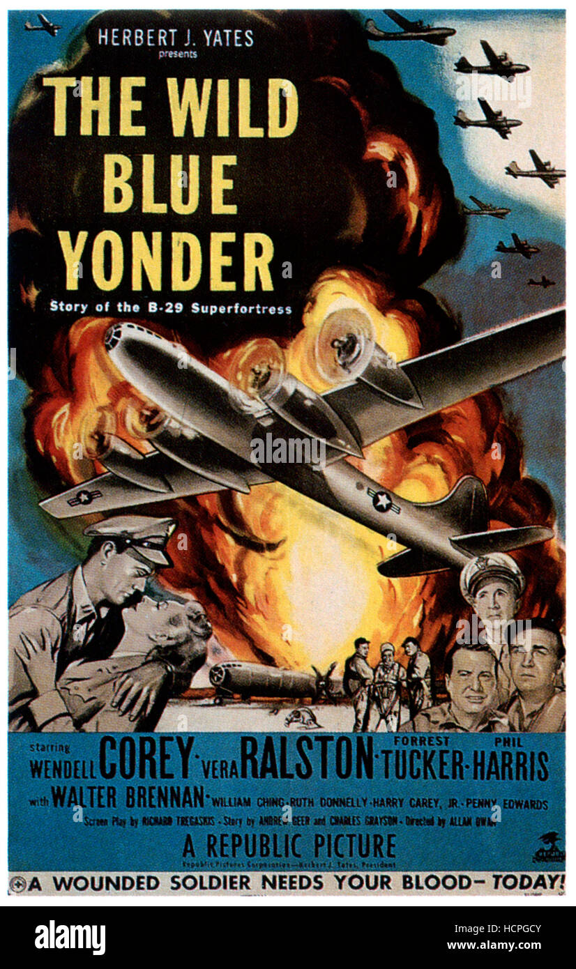 THE WILD BLUE YONDER, bottom from left: Wendell Corey, Vera Walston ...