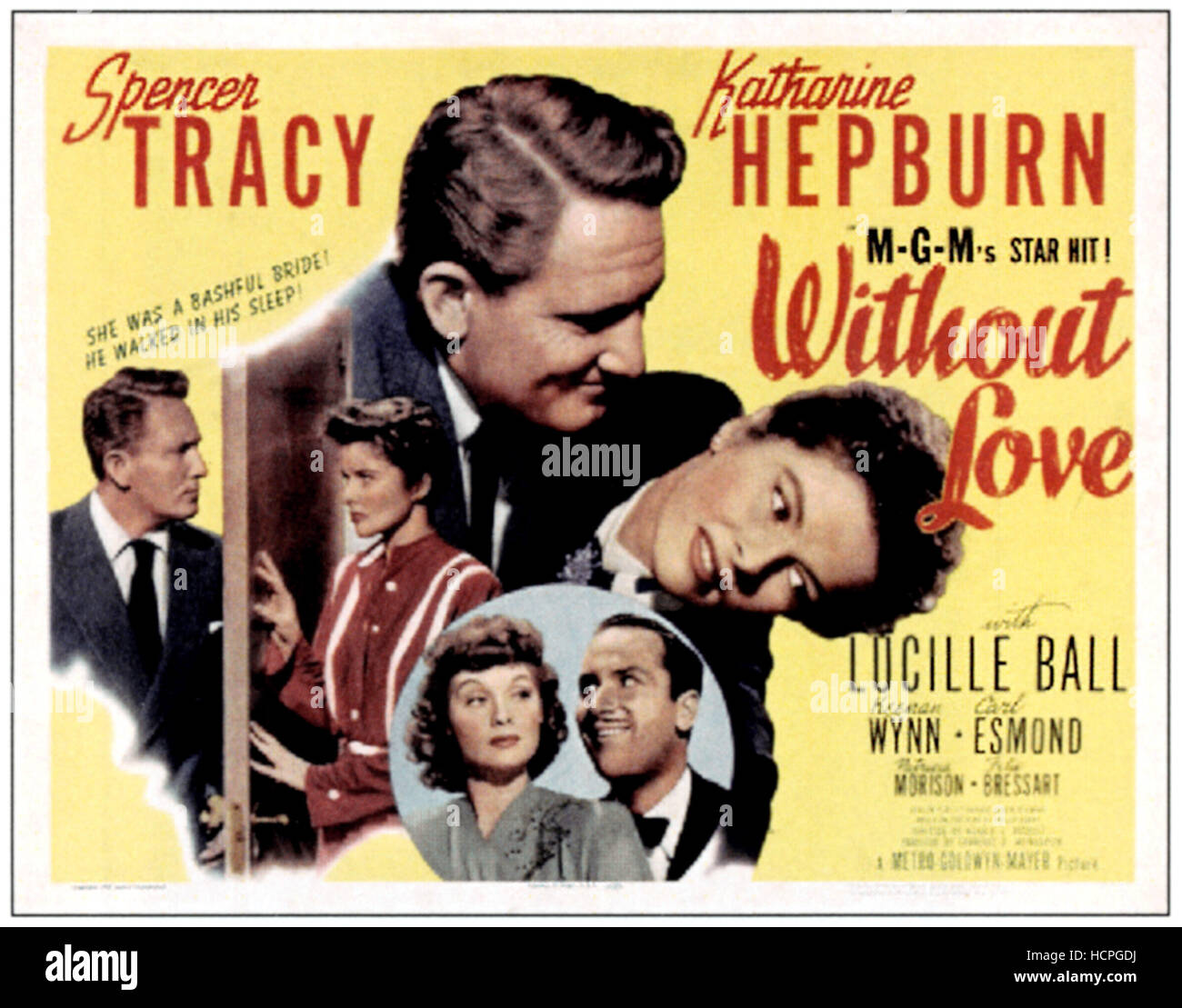 WITHOUT LOVE, top from left: Spencer Tracy, Katharine Hepburn, bottom ...