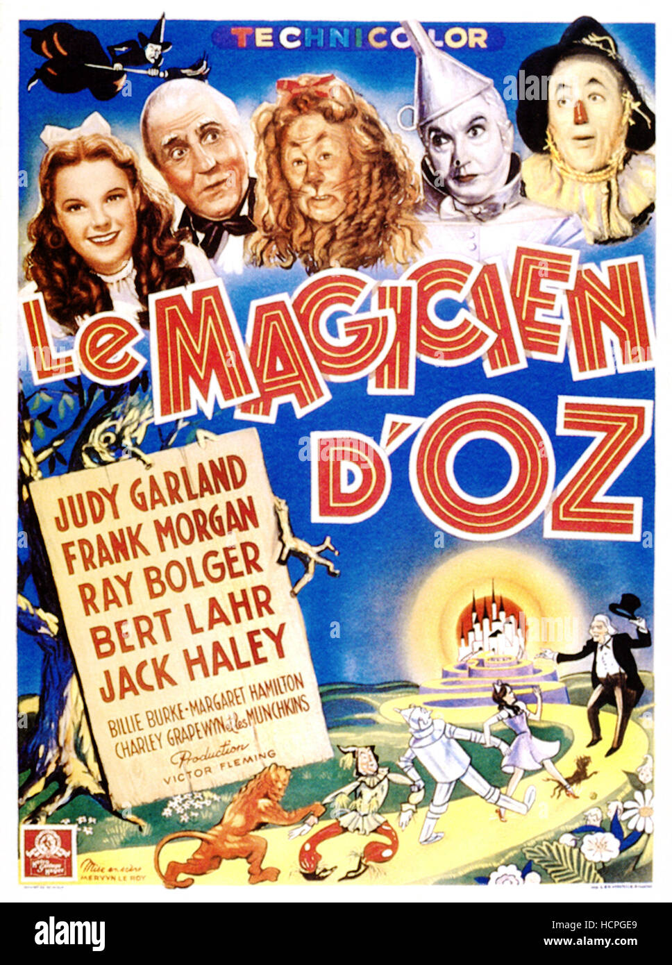 THE WIZARD OF OZ, (aka LE MAGICIEN D'OZ), french poster art, 1939 Stock ...