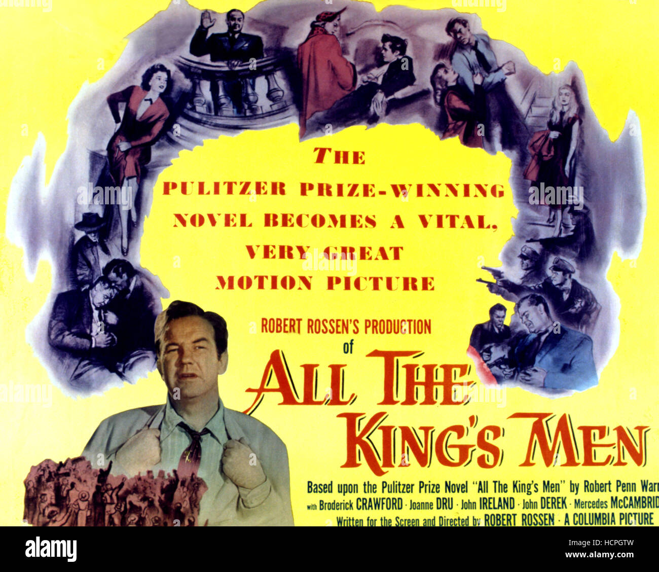 ALL THE KING'S MEN, Broderick Crawford, 1949 Stock Photo - Alamy