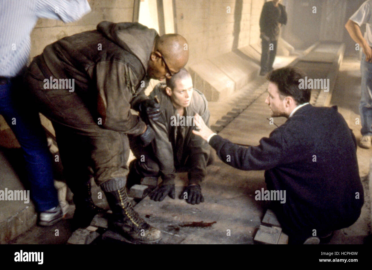 ALIEN 3, Charles Dutton, Sigourney Weaver, director David Fincher, on ...