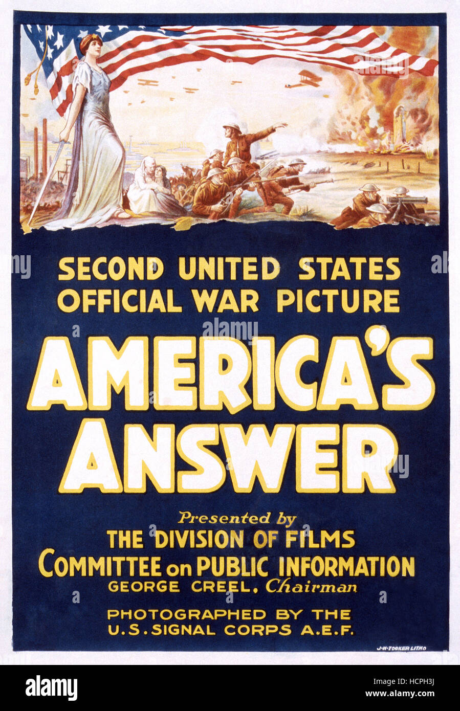 AMERICA'S ANSWER, poster, 1918 Stock Photo - Alamy