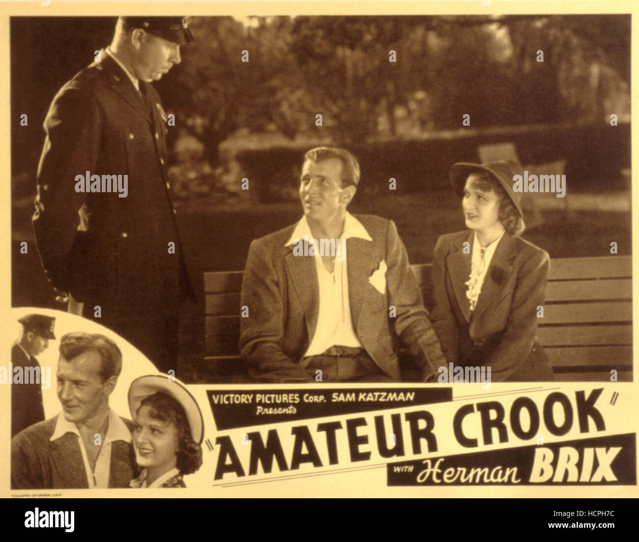 AMATEUR CROOK, Sam Adams, Bruce Bennett, Joan Barclay, 1937 Stock Photo ...