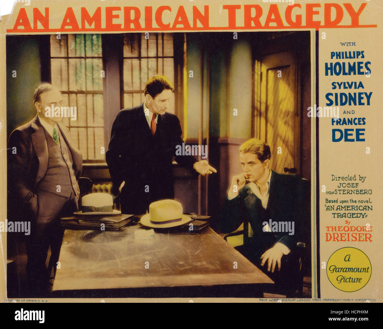 AN AMERICAN TRAGEDY, Emmett Corrigan, Charles Middleton, Phillips ...