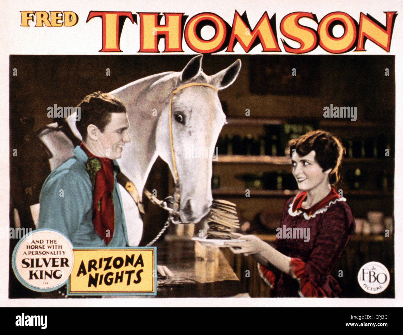 ARIZONA NIGHTS, from left: Fred Thomson, Silver King the horse, Nora ...
