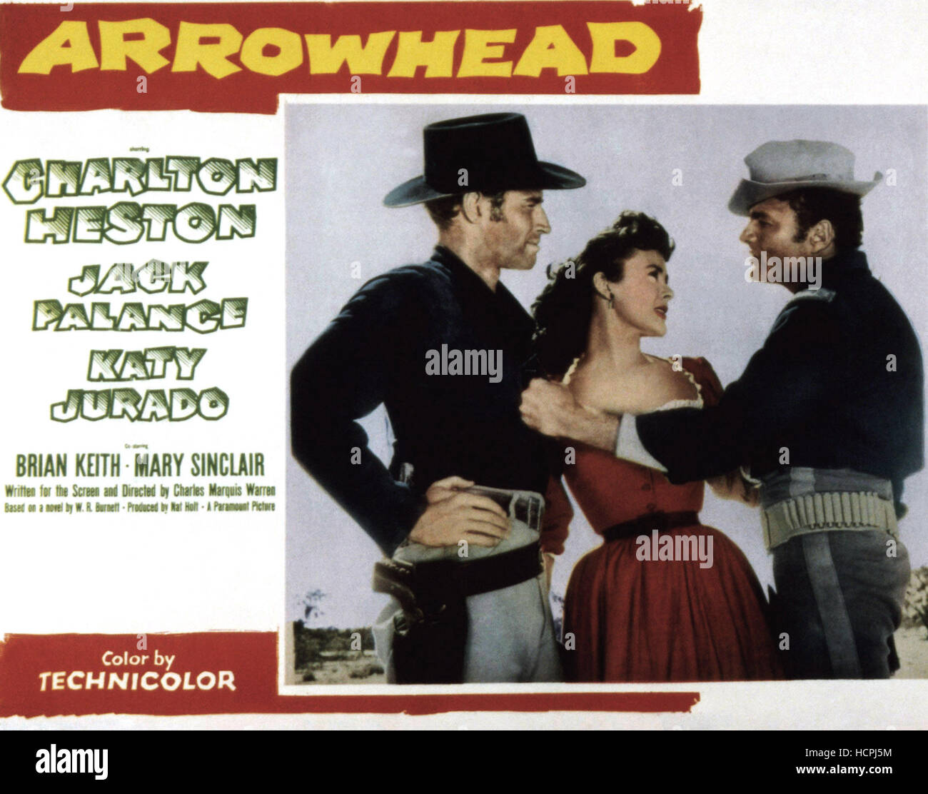ARROWHEAD, Charlton Heston, Mary Sinclair, Brian Keith, 1953 Stock ...