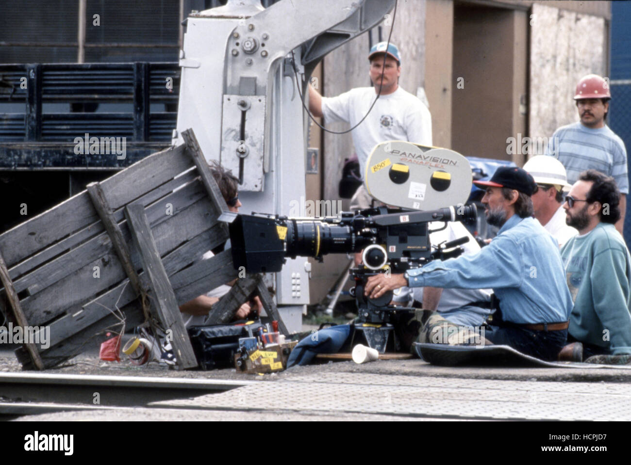 ASSASSINS, cinematographer Vilmos Zsigmond behind camera on set, 1995 ...