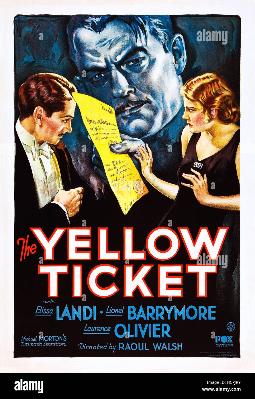 THE YELLOW TICKET, US poster art, from left: Laurence Olivier, Lionel ...