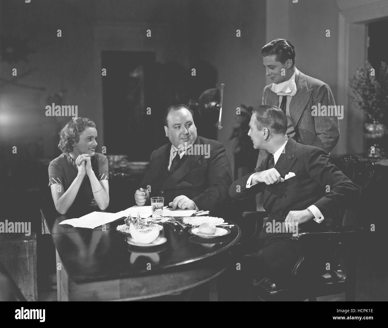 YOUNG AND INNOCENT, seated from left: Nova Pilbeam, director Alfred ...