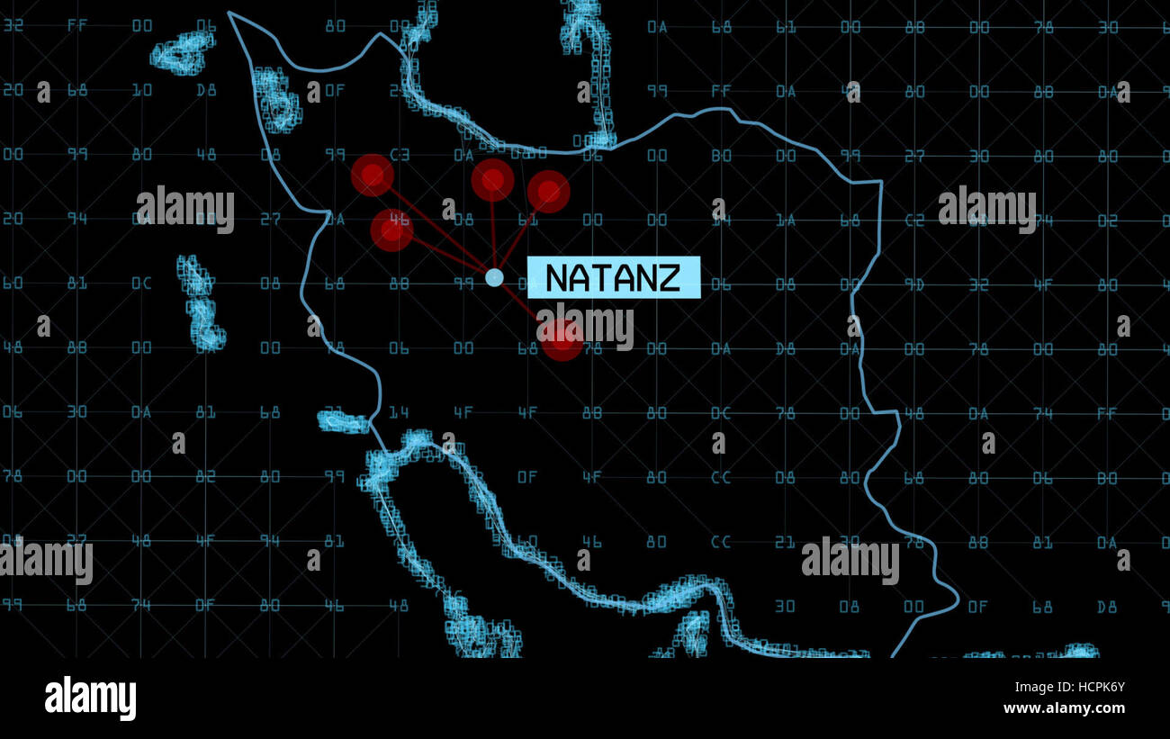 ZERO DAYS, digital map of Natanz nuclear site, Iran, 2016. © Magnolia ...