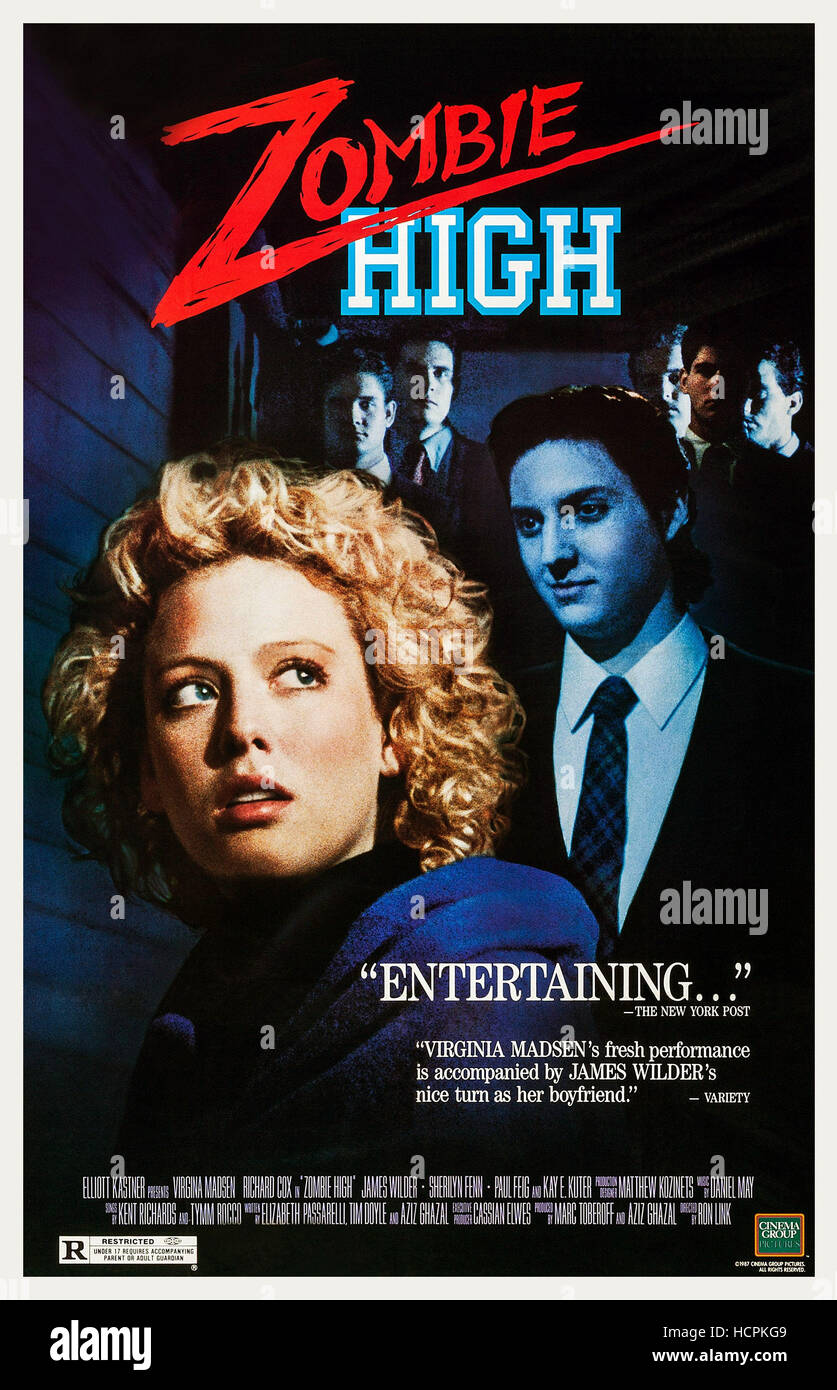 ZOMBIE HIGH, US poster art, Virginia Madsen, 1987. ©Palisades ...