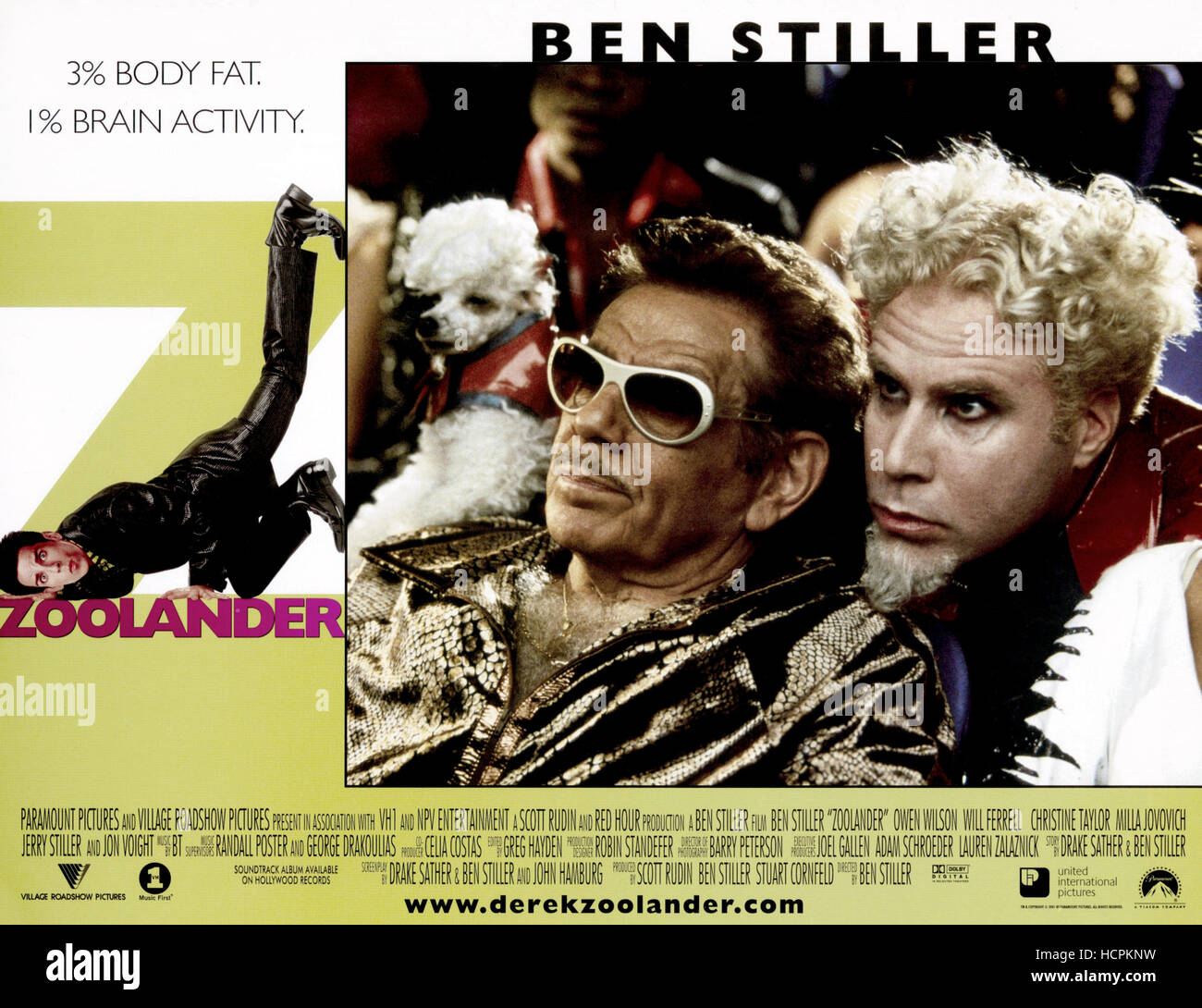 ZOOLANDER, front from left: Jerry Stiller, Will Ferrell, 2001 ...