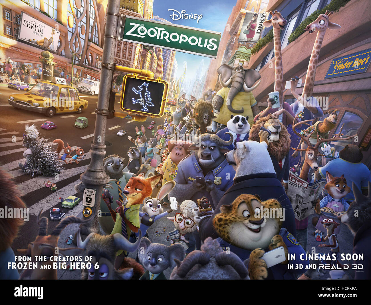ZOOTOPIA, British poster, Nick Wilde (with phone, voice: Jason Bateman ...