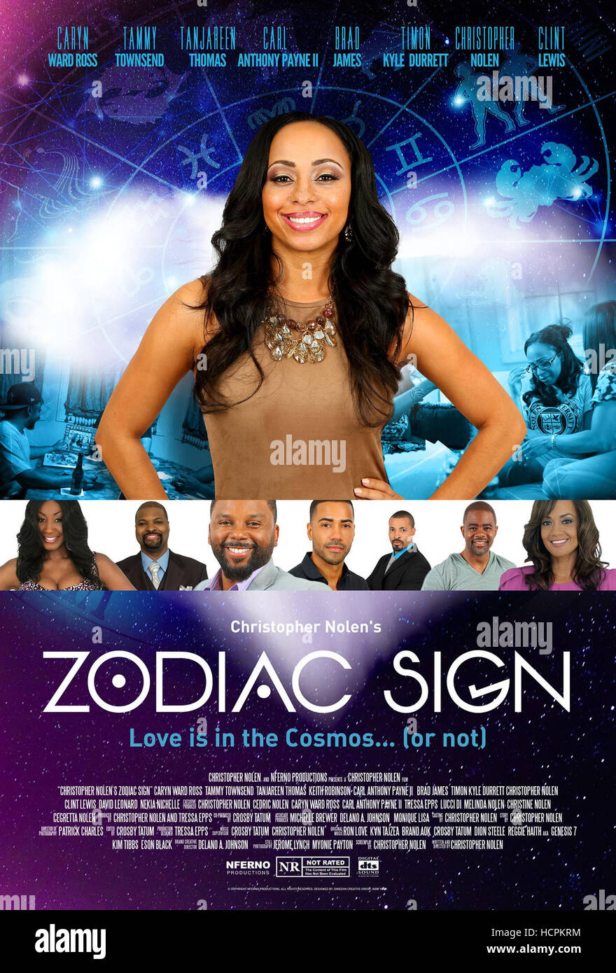 ZODIAC SIGN, poster, top: Caryn Ward, US poster, bottom, from left ...