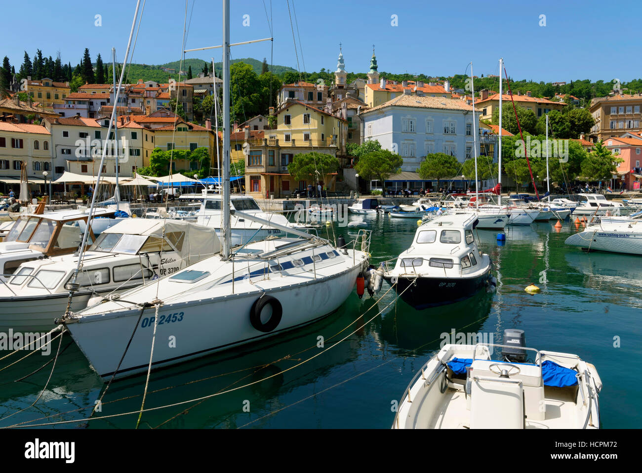 Volosko: Boats in harbour, Kvarner Gulf, Croatia Stock Photo - Alamy
