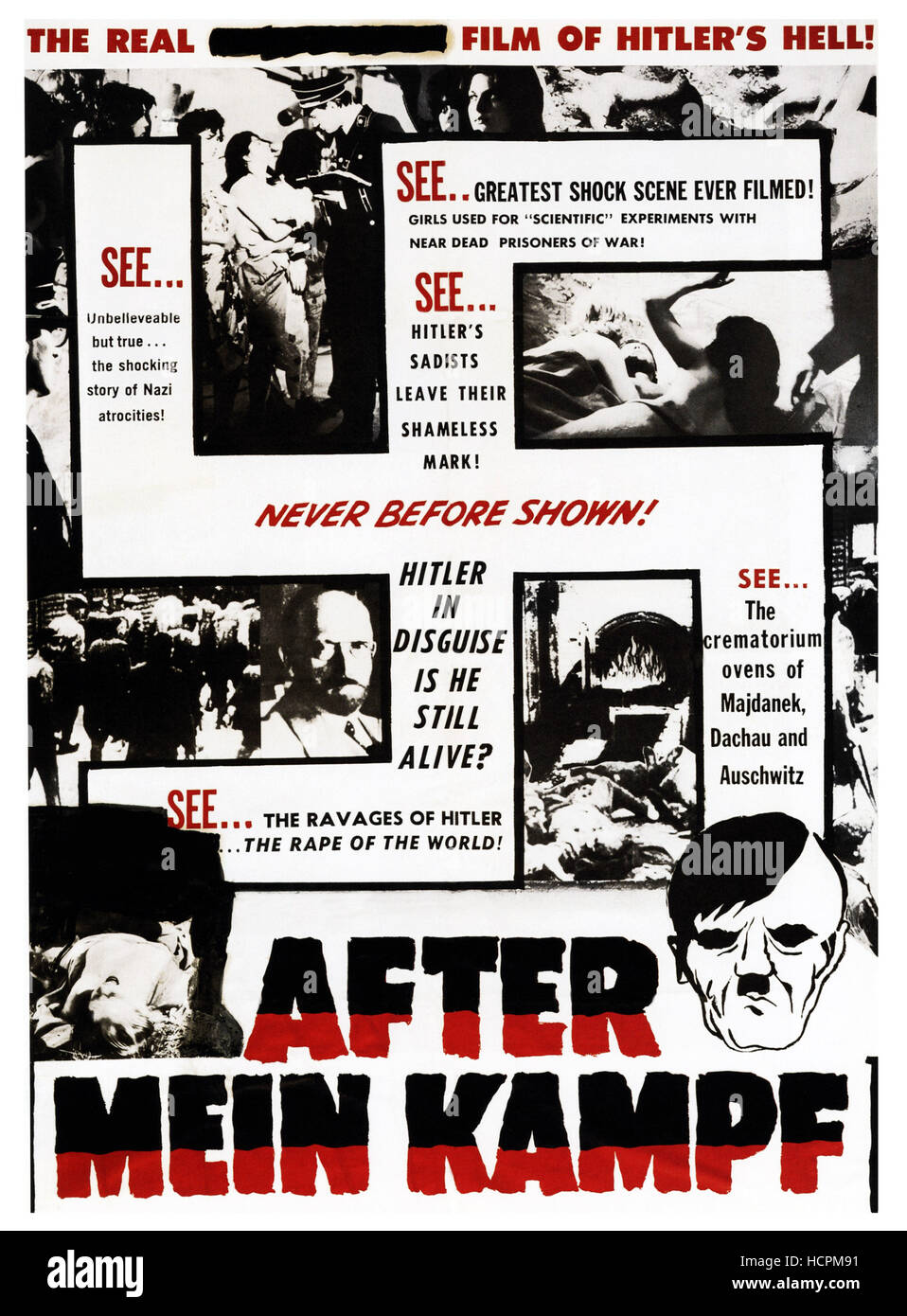 AFTER MEIN KAMPF? (aka MEIN KAMPF-MY CRIMES), Adolf Hitler on poster ...