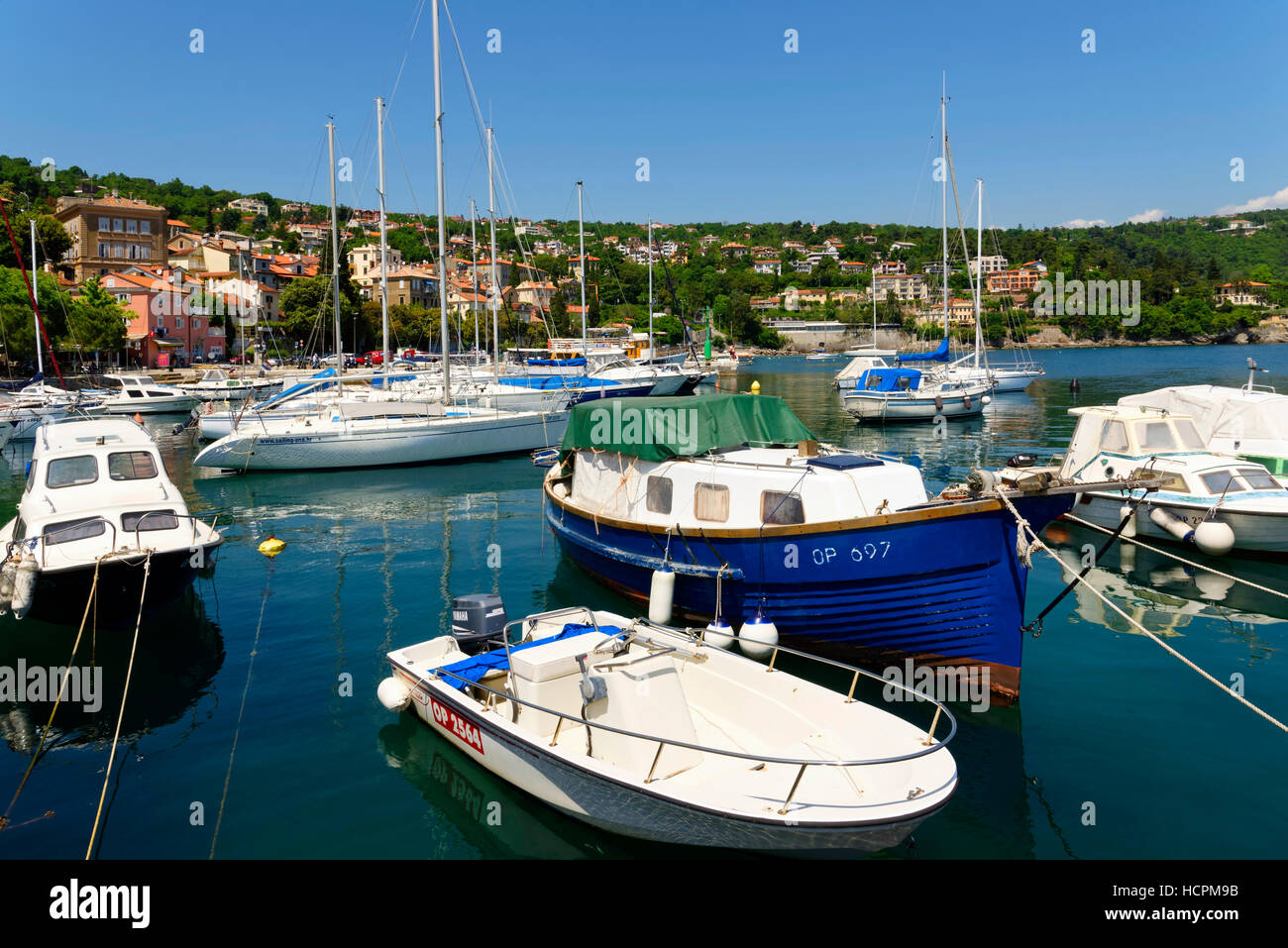 Volosko: Boats in harbour, Kvarner Gulf, Croatia Stock Photo - Alamy