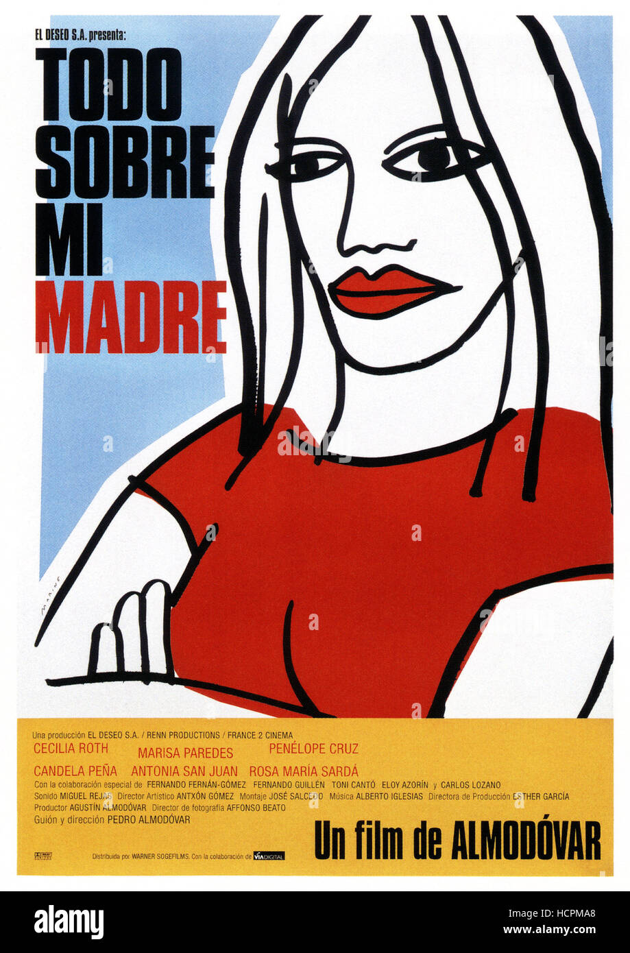 ALL ABOUT MY MOTHER, (aka TODO SOBRE MI MADRE), Spanish poster art ...