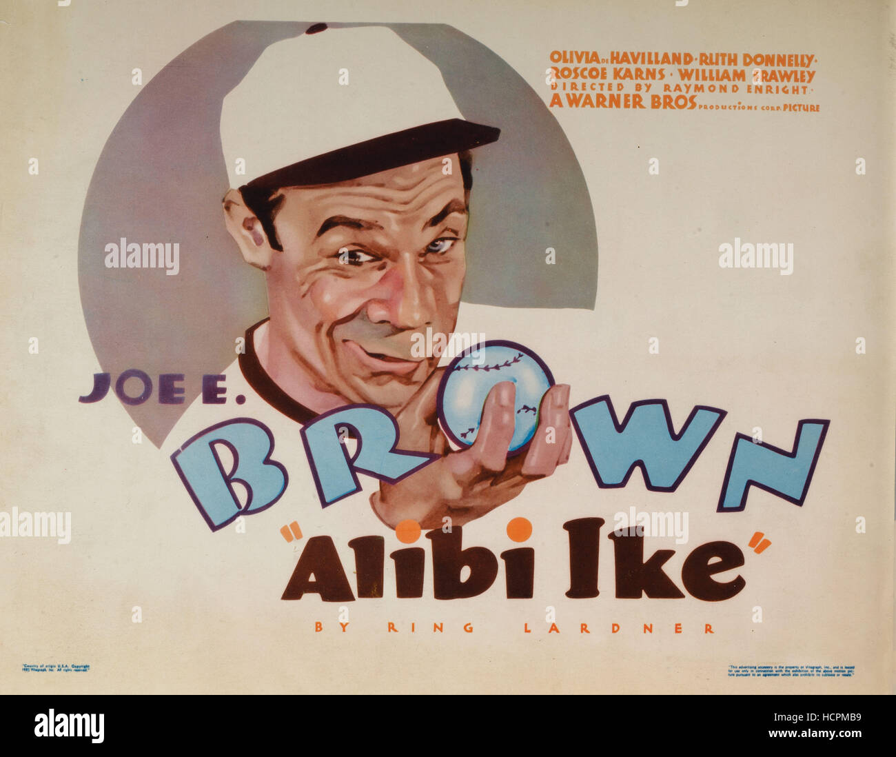 ALIBI IKE, US lobbycard, Joe E. Brown, 1935 Stock Photo - Alamy