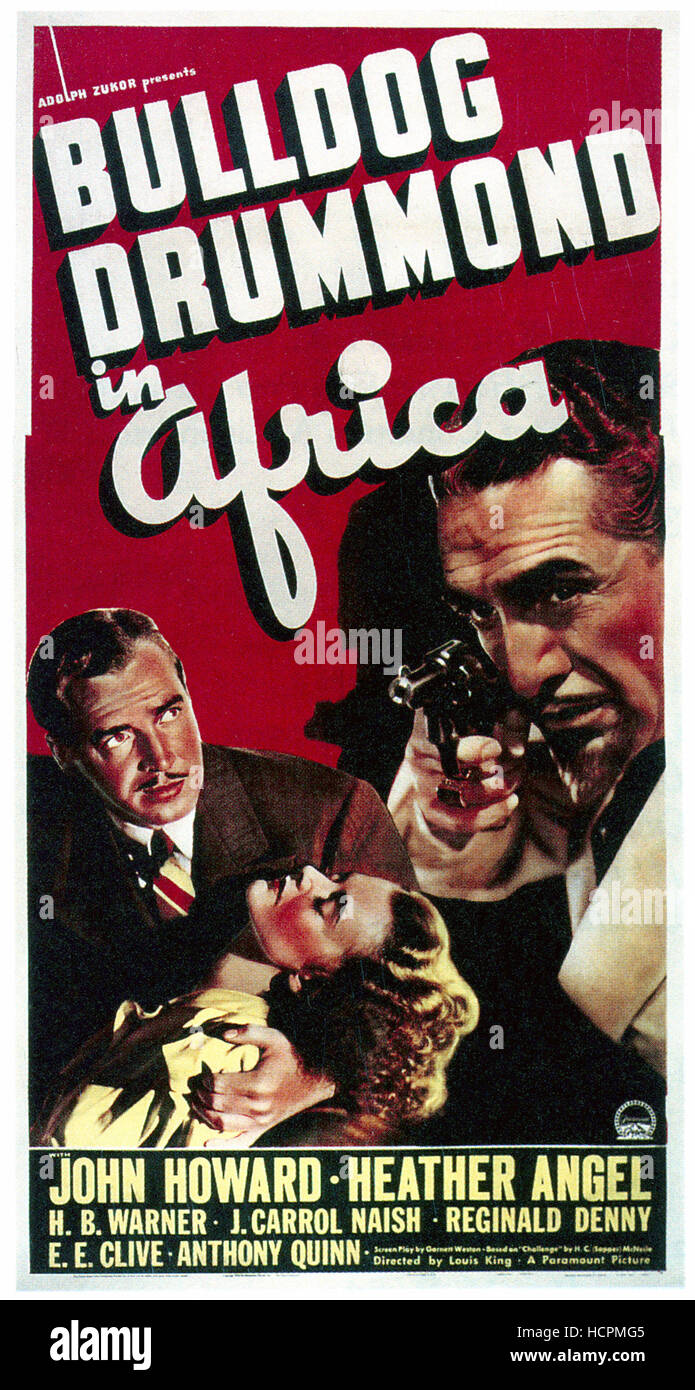 BULLDOG DRUMMOND IN AFRICA, John Howard, Heather Angel, 1938 Stock ...