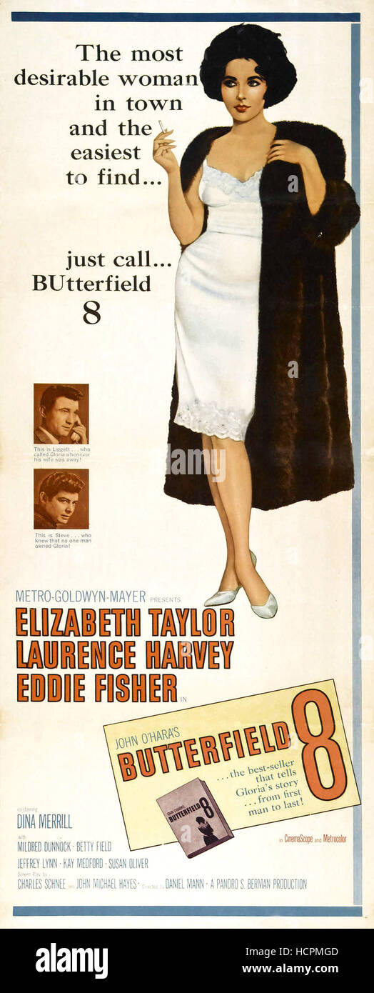 BUTTERFIELD 8, left from top: Laurence Harvey, Eddie Fisher, right ...