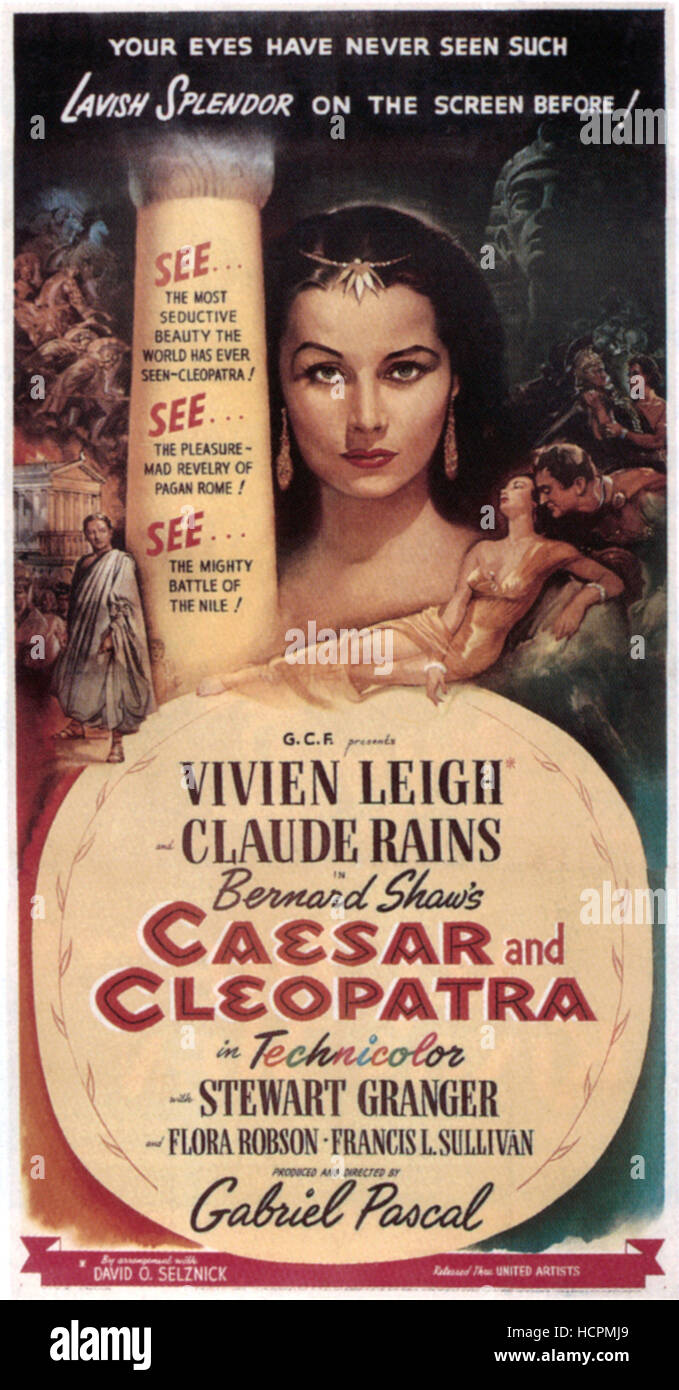 CAESAR AND CLEOPATRA, Basil Sydney, Claude Rains, 1945 Stock Photo - Alamy