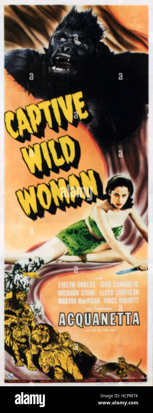 CAPTIVE WILD WOMAN, Evelyn Ankers, 1943 Stock Photo - Alamy