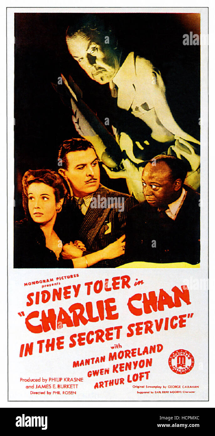 CHARLIE CHAN IN THE SECRET SERVICE, top: Sidney Toler, bottom l-r: Gwen ...