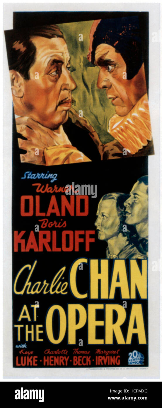 CHARLIE CHAN AT THE OPERA, top from left: Warner Oland, Boris Karloff ...