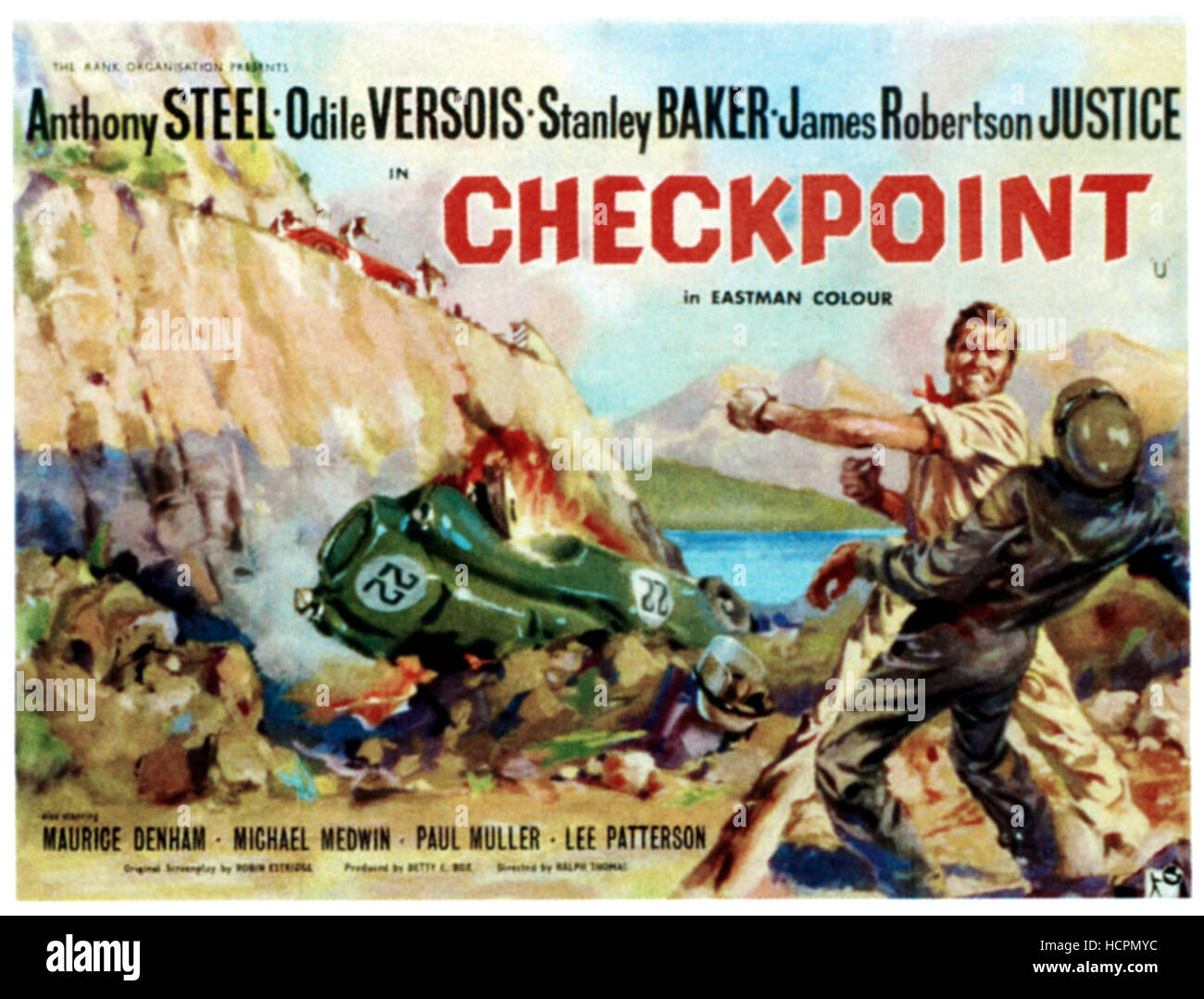 CHECKPOINT, Anthony Steel on poster art, 1956 Stock Photo - Alamy