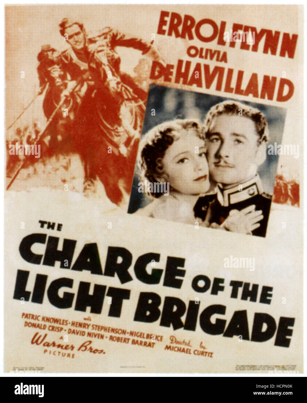 THE CHARGE OF THE LIGHT BRIGADE, from left: Olivia DeHavilland, Errol ...