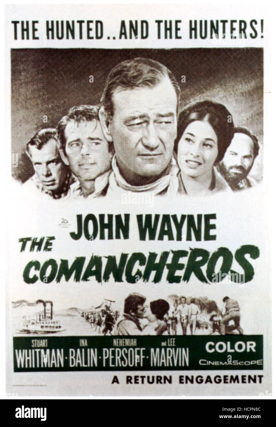THE COMANCHEROS, Lee Marvin, Stuart Whitman, John Wayne, Ina Balin ...