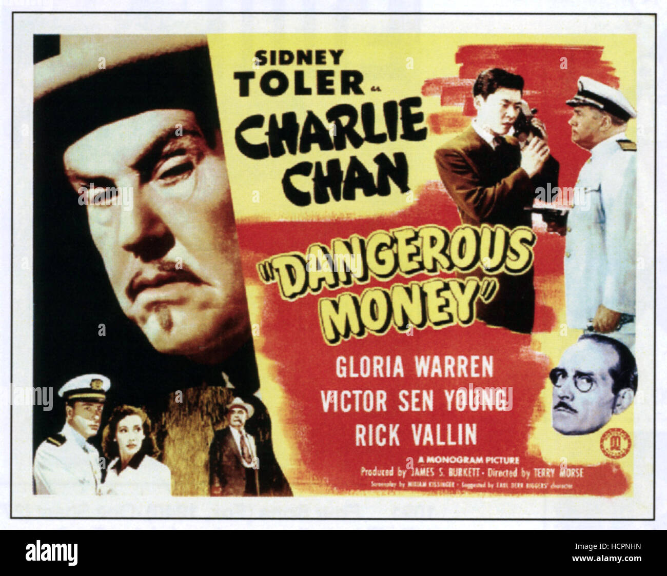 DANGEROUS MONEY, top left: Sidney Toler, 1946 Stock Photo - Alamy
