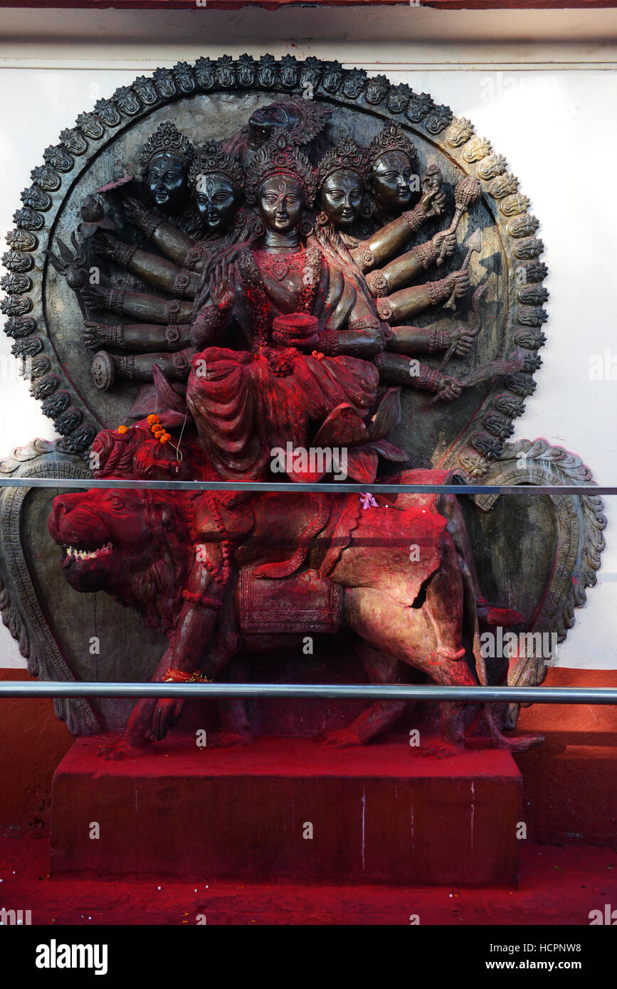 Sculptures of the mother goddess Kamakhya at the Kamakhya temple in ...