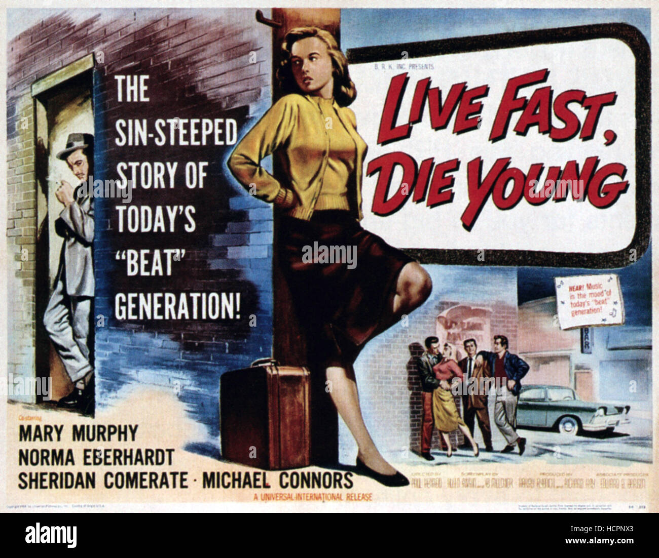 LIVE FAST, DIE YOUNG, center: Mary Murphy, 1958 Stock Photo - Alamy