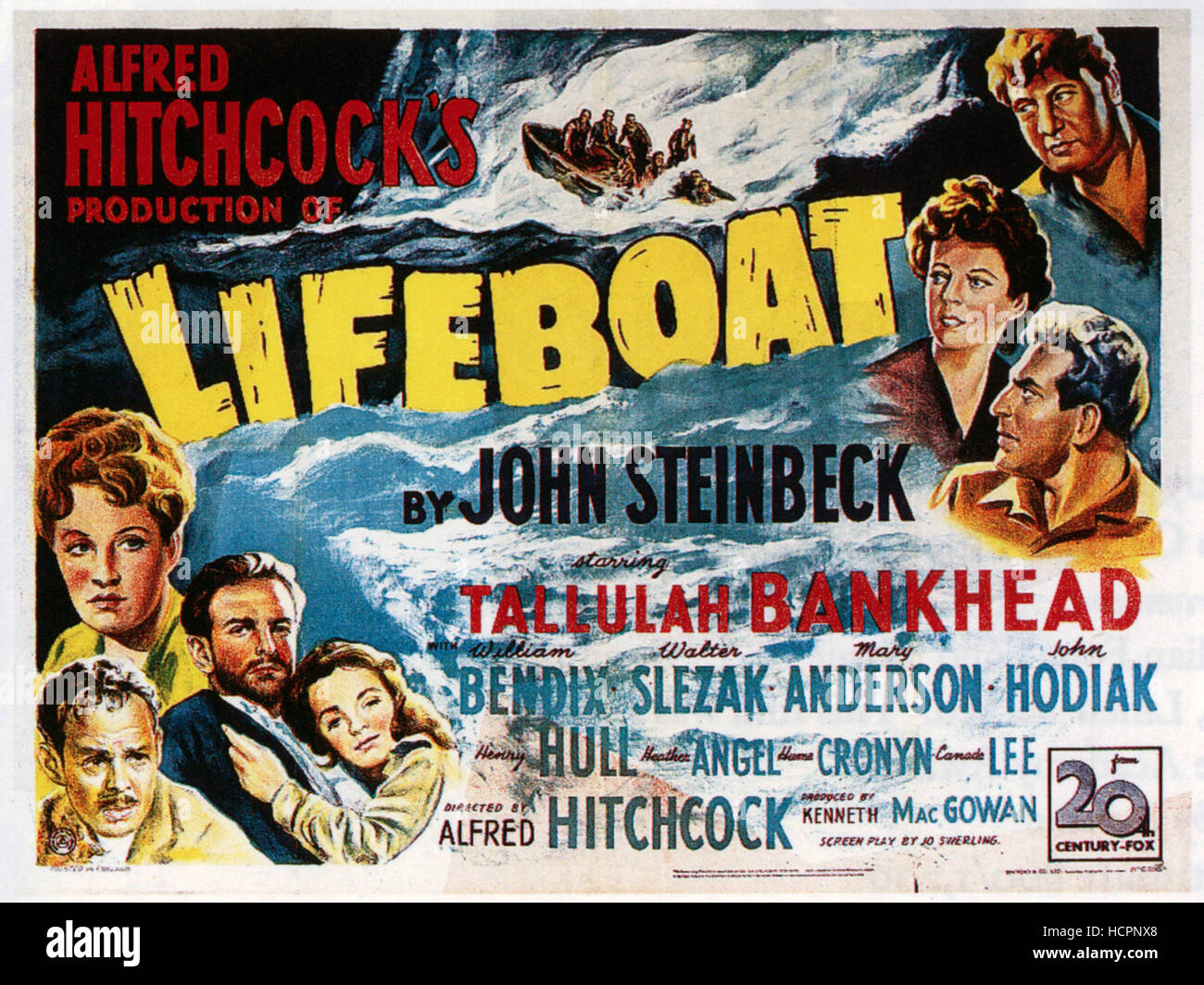 LIFEBOAT, Henry Hull, Tallulah Bankhead, John Hodiak, Mary Anderson ...