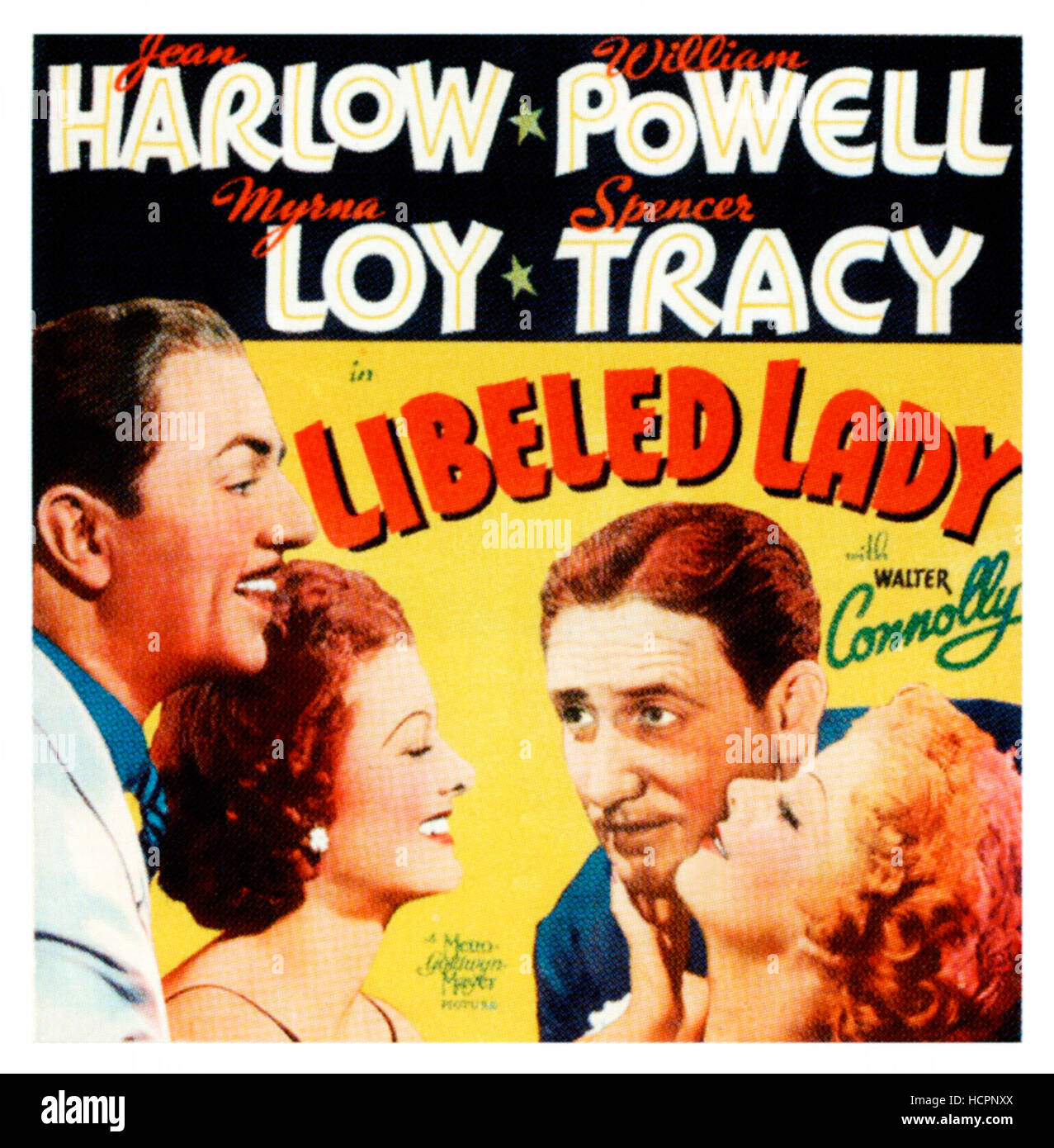 LIBELED LADY, l-r: William Powell, Myrna Loy, Spencer Tracy, Jean ...