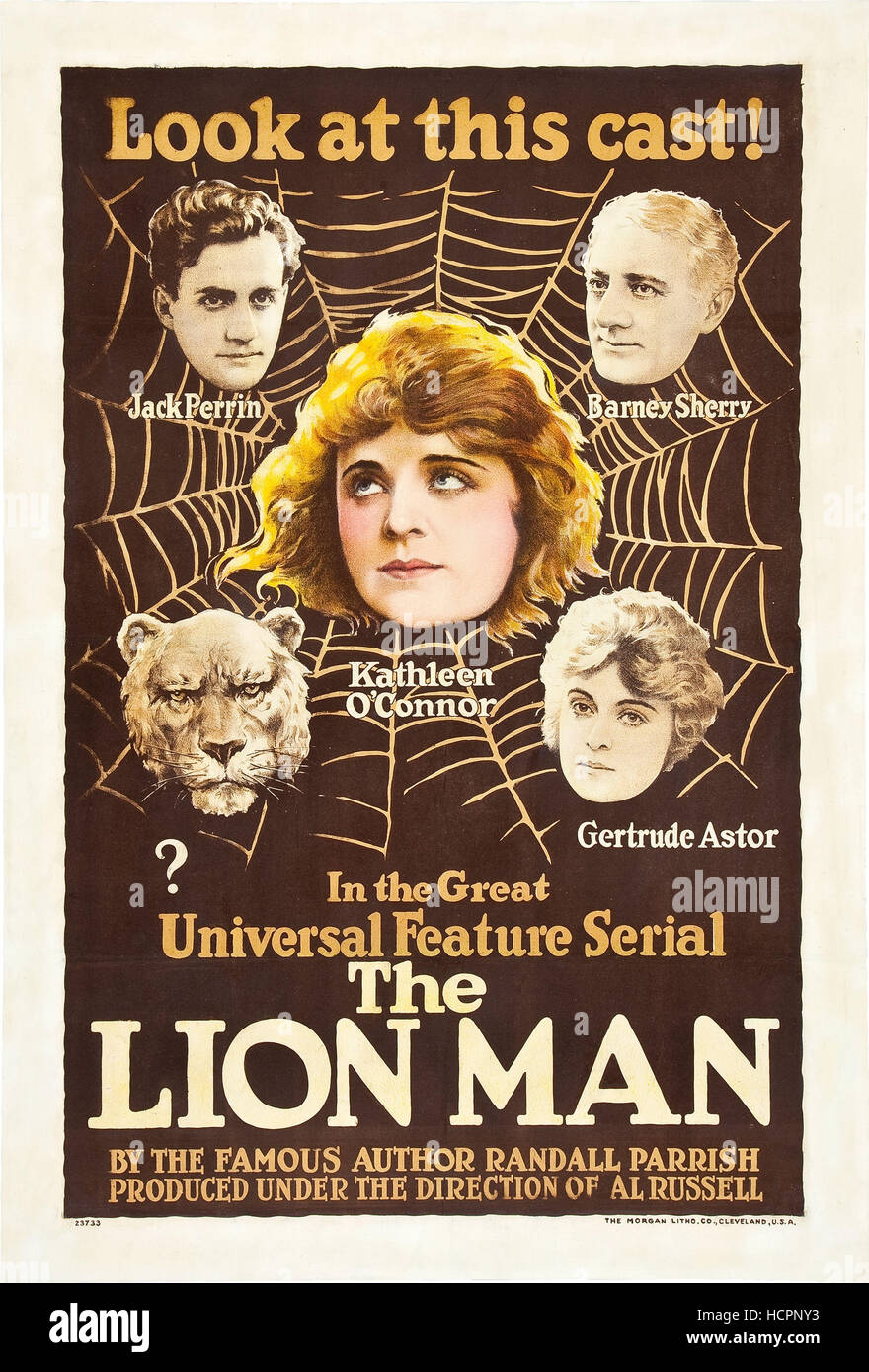 THE LION MAN, (clockwise from top left): Jack Perrin, Barney Sherry ...