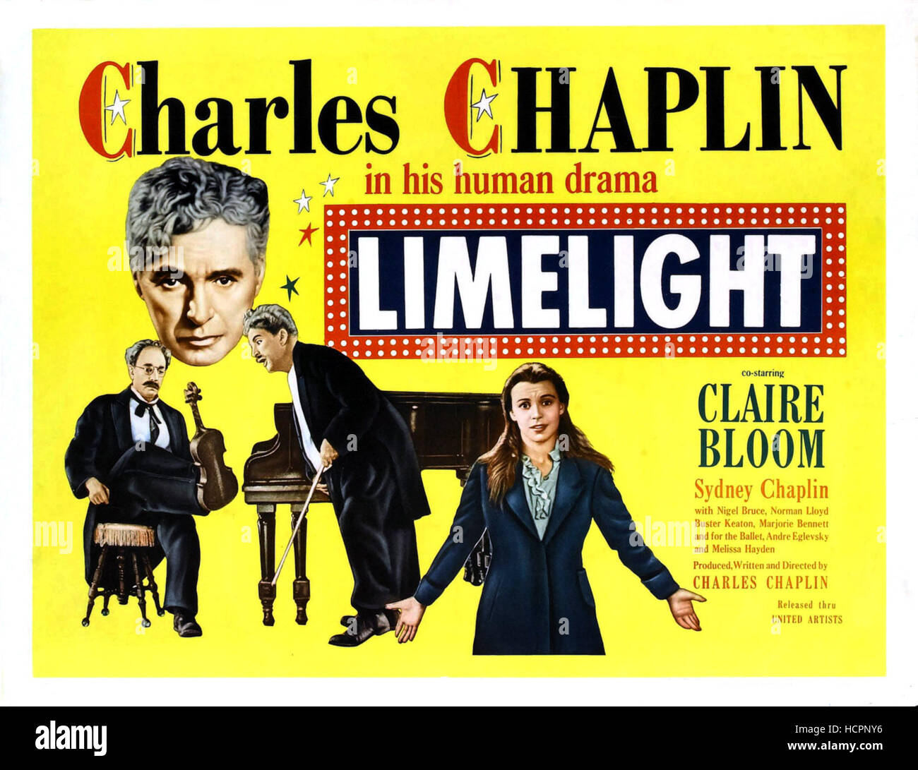 LIMELIGHT, Charlie Chaplin, Claire Bloom, 1952 Stock Photo - Alamy