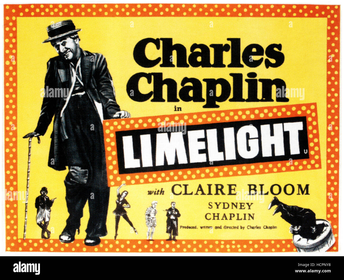 LIMELIGHT, Charlie Chaplin on UK poster art, 1952 Stock Photo - Alamy