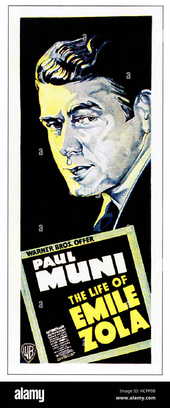 THE LIFE OF EMILE ZOLA, Paul Muni on Australian daybill, 1937 Stock ...