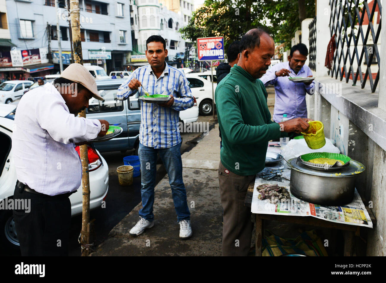Assamese style( a mixture of soft rice and lentils) of Kichiri served ...