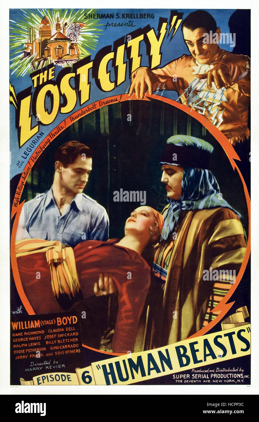 THE LOST CITY, US poster art, inset left: William 'Stage' Boyd in ...