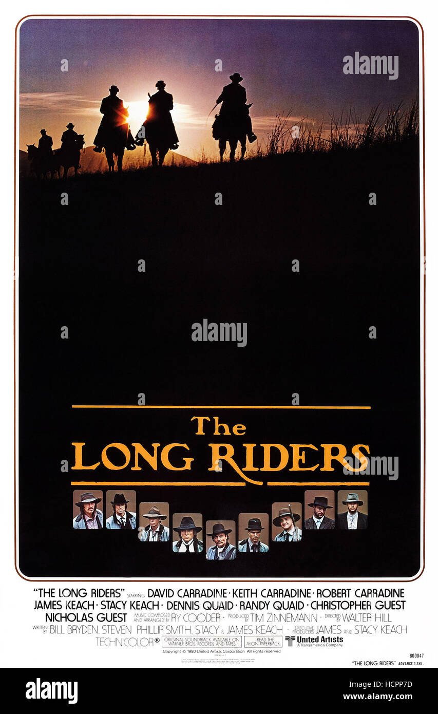 THE LONG RIDERS, US poster art, from left: David Carradine, Keith ...